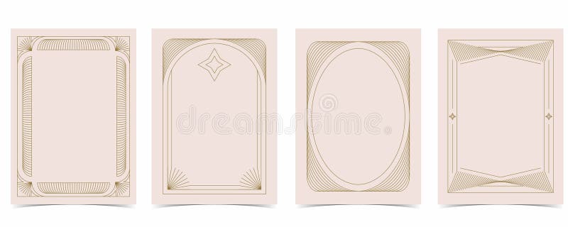 Vintage Deco Frame. Abstract Decoration Template for A4 Vertical Design ...