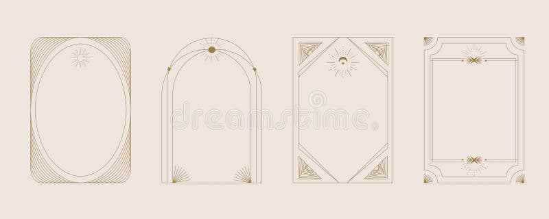 Vintage Deco Frame. Abstract Decoration Template for A4 Vertical Design ...