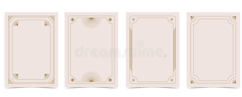 Vintage Deco Frame. Abstract Decoration Template for A4 Vertical Design ...