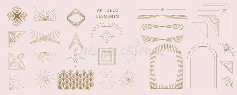 Vintage Deco Frame and Border. Abstract Decoration Element Object Stock ...