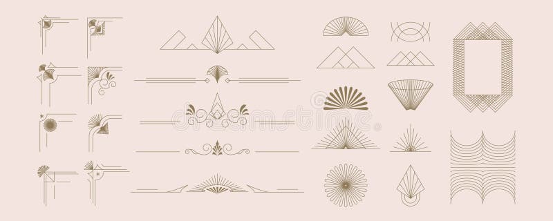 Vintage Deco Frame and Border. Abstract Decoration Element Object Stock ...