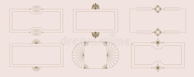 Vintage Deco Frame and Border. Abstract Decoration Stock Illustration ...