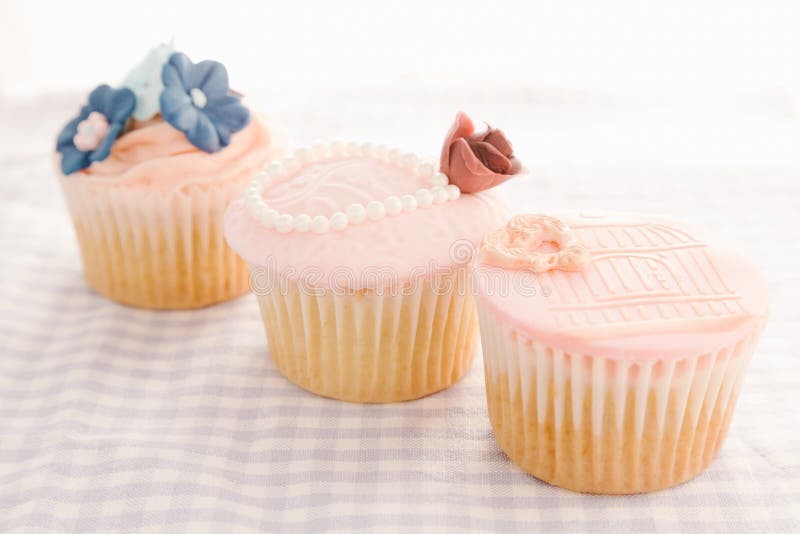 Vintage decorated cupcakes stock photo. Image of home - 56412732