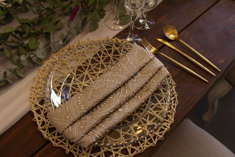 Vintage Decorated Table for a Wedding Event Stock Image - Image of ...