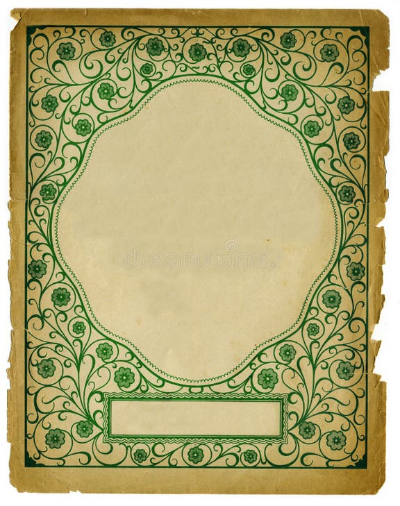 Vintage Decorative Background Design on Old Paper Stock Photo - Image ...