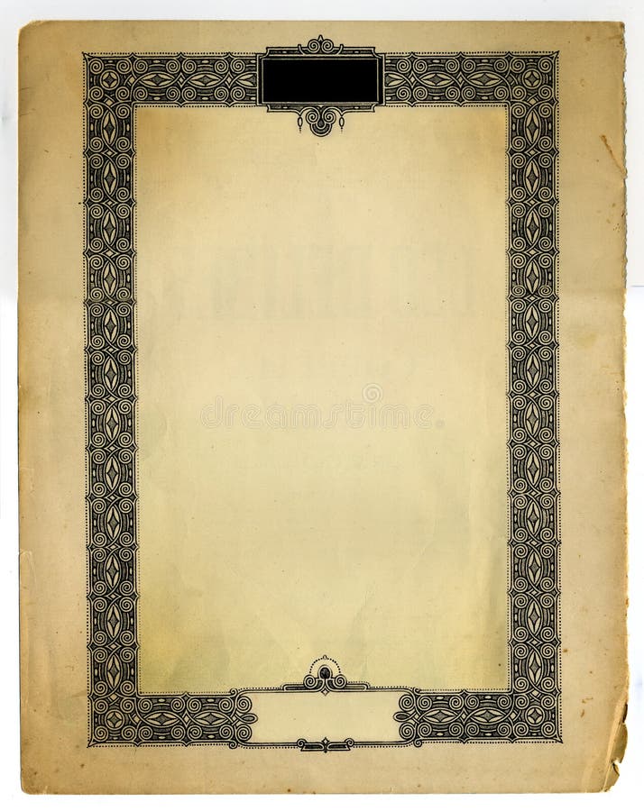 Vintage Decorative Border Design Stock Illustration - Illustration of ...