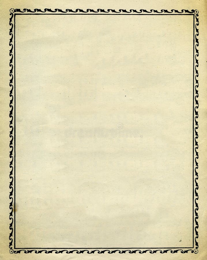 Vintage Decorative Background Design on Old Paper Stock Photo - Image ...