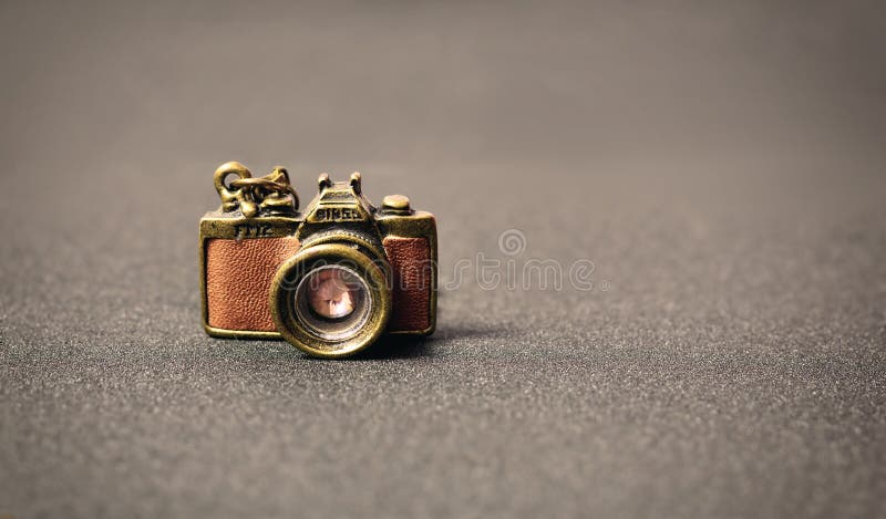 Vintage Decorative Camera on a Gray Background Stock Photo - Image of ...