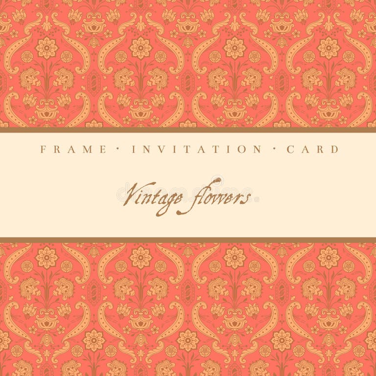 Vintage decorative card stock vector. Illustration of decorative - 38581167