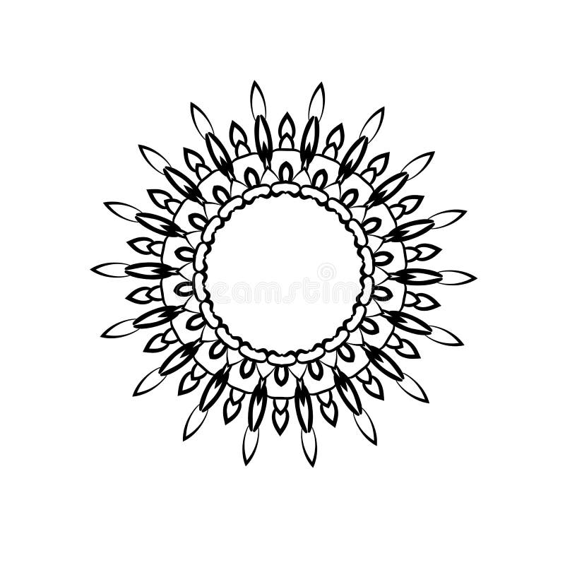 Round Border on White Background. Stock Vector - Illustration of border ...