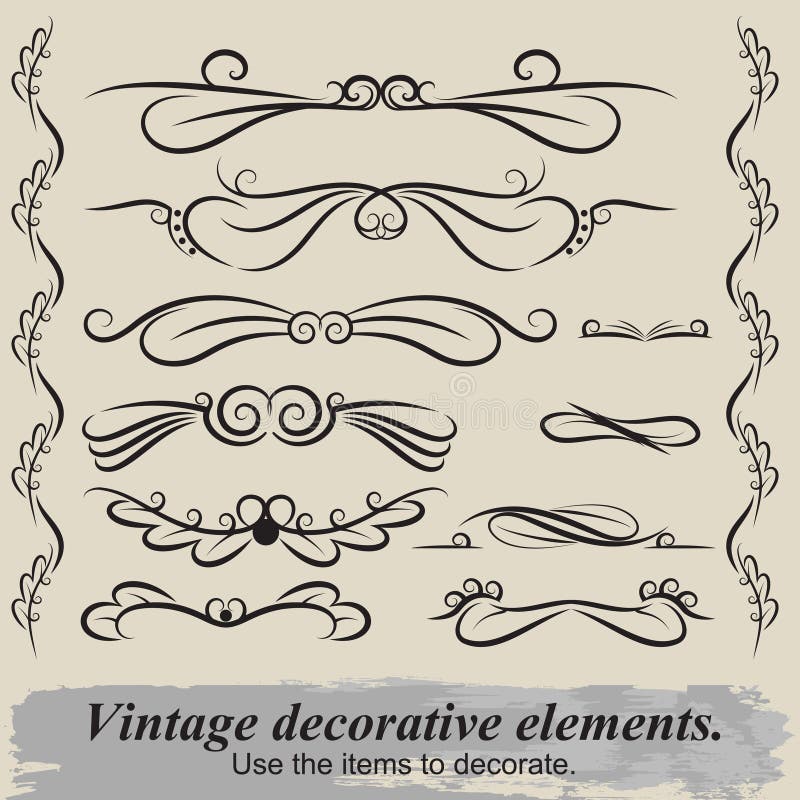 Vintage patterns for decorating documents. Decorating documents vectors