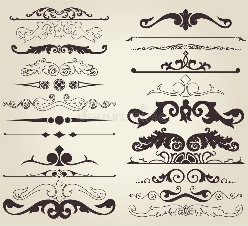Decorative Elements and Patterns in the Vector Stock Vector ...