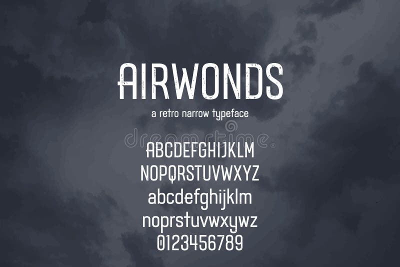 Vintage Decorative Font with Label Design and Background Pattern Stock ...