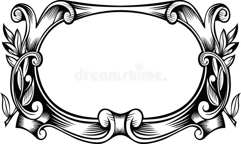 Baroque Rococo Border Frame Acanthus Filigree Vintage Floral Wedding ...