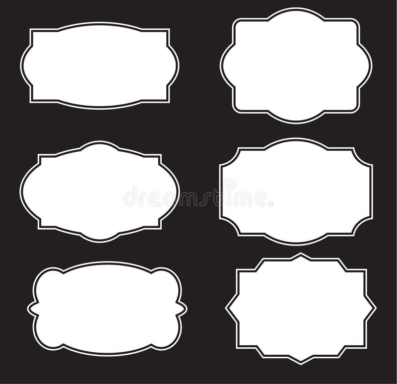 Vintage Decorative Frame Labels for Text and Photos Stock Illustration ...