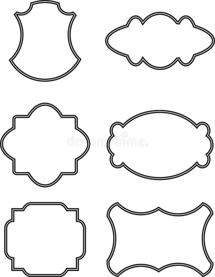 Vintage Decorative Frame Labels for Text and Photos Stock Illustration ...