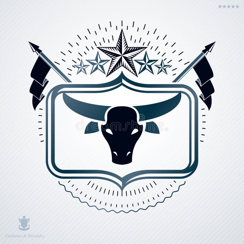 Bull Heraldic Stock Illustrations – 355 Bull Heraldic Stock ...