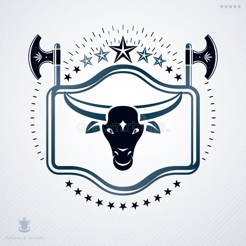 Bull Heraldic Stock Illustrations – 355 Bull Heraldic Stock ...