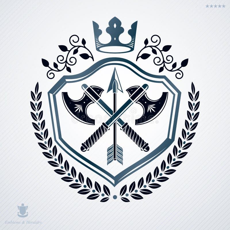 Heraldic Armory Graphic Icons Set Stock Vector - Illustration of ...
