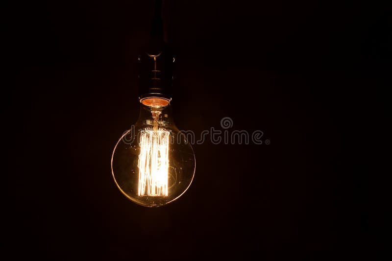 Vintage Decorative Incandescent Lamp Close-up Stock Image - Image of ...