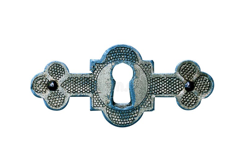 Vintage Decorative Keyhole Isolated on White Background Stock Photo ...