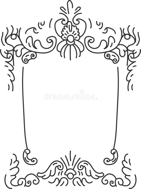 Vintage Decorative Lined Frame Stock Vector - Illustration of ornate ...