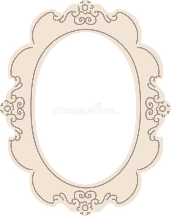 Vintage Decorative Oval Frame Stock Vector - Illustration of pattern ...