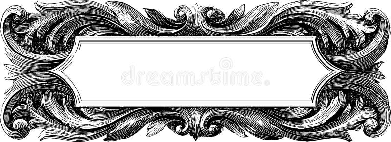 Vintage Decorative Scroll Design for Elegant Invitations and Cards ...