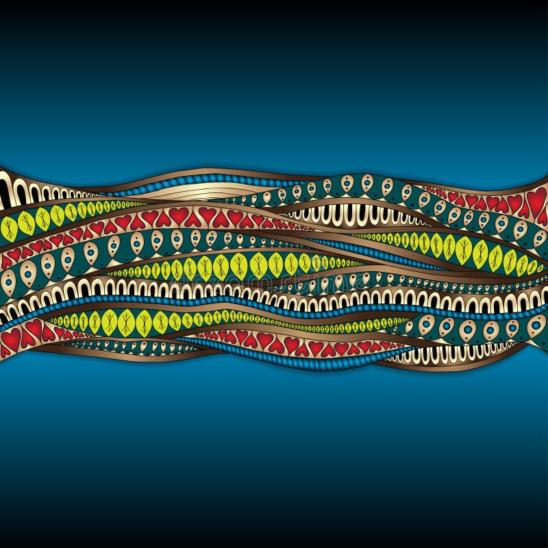 Vintage Decorative Waves Background. Stock Vector - Illustration of ...