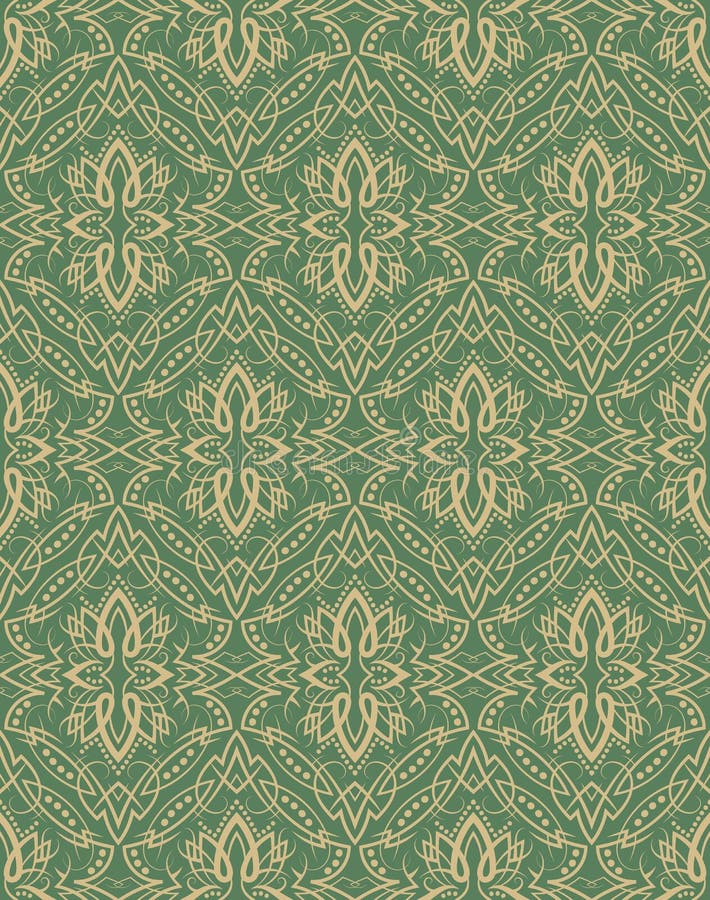 Vintage Delicate Seamless Pattern. Symmetric Antique Wallpaper Stock ...