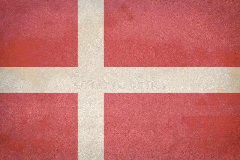 Vintage Denmark flag pattern, Stylized picture - vintage Denmark flag