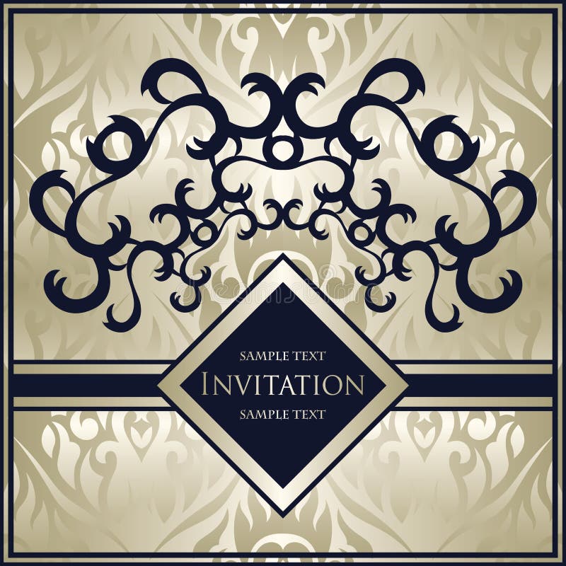 Vintage Design for Different Invitations Stock Vector - Illustration of ...