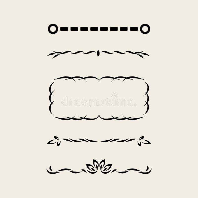 Vintage Design Elements with Decorative Lines Stock Vector ...