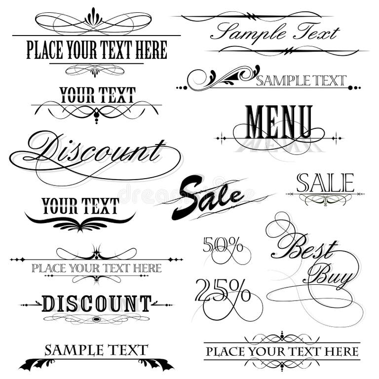 Editable Vintage Christmas Design Elements Stock Illustrations – 401 ...