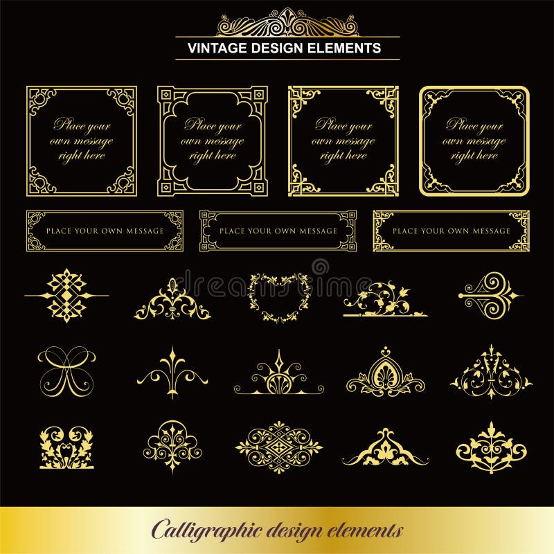 Vintage Design Elements Vector Images Collections Stock Vector ...