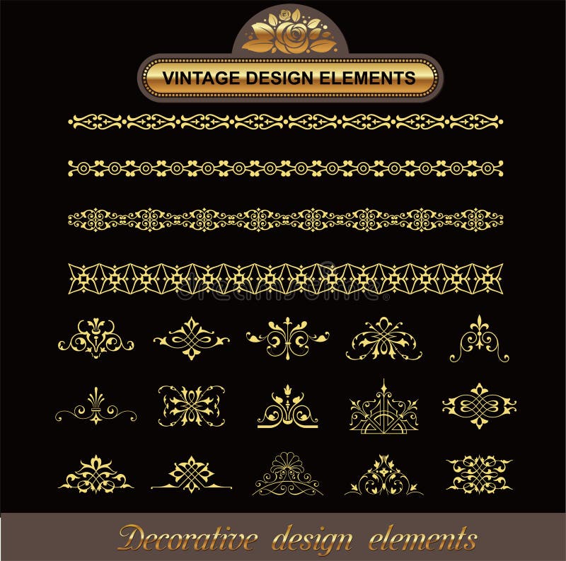 Vintage Design Elements Vector Images Collections Stock Vector ...
