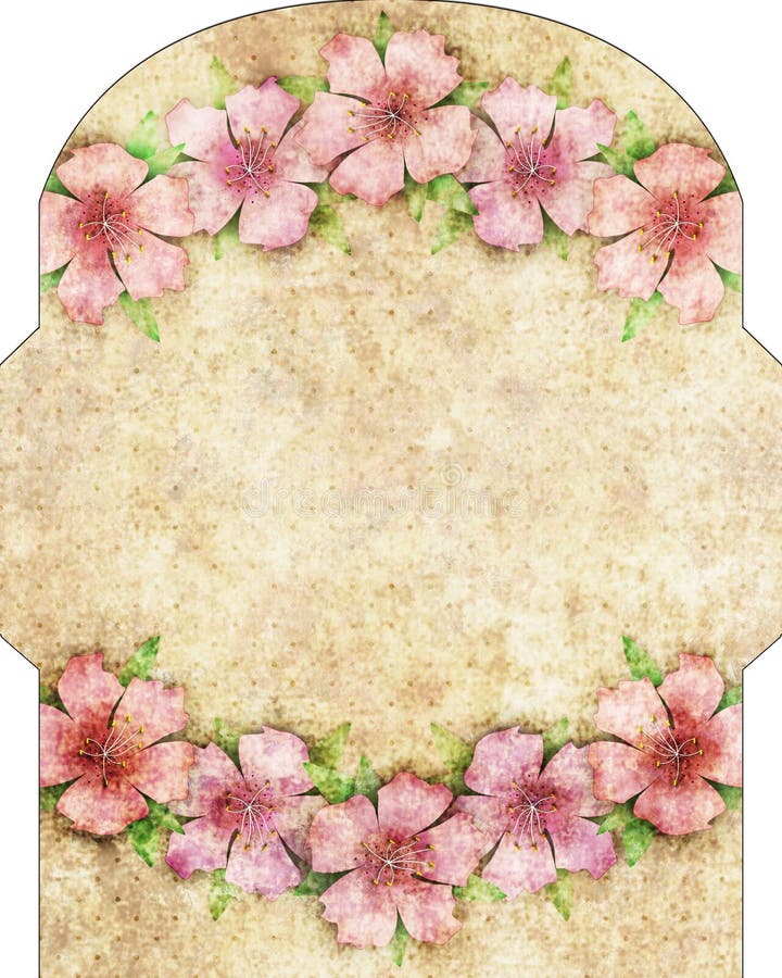 Vintage Design Envelope, Cut Envelope Template Stock Illustration ...