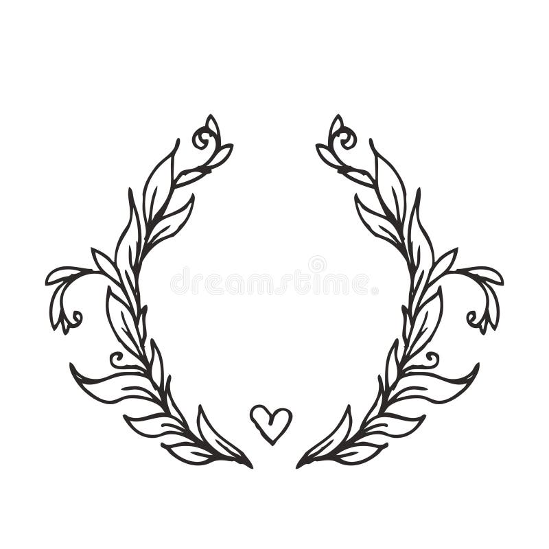 Vintage Design Wreath Element Vector Illustration Stock Vector