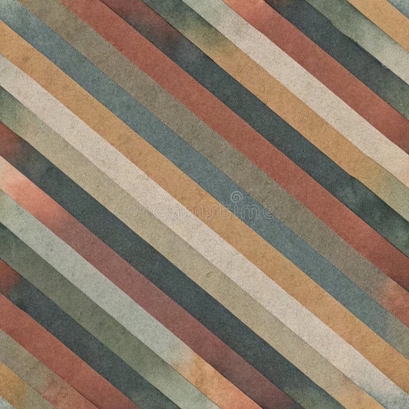 Vintage Diagonal Stripes in Rustic Earth Tones Geometric Pattern ...