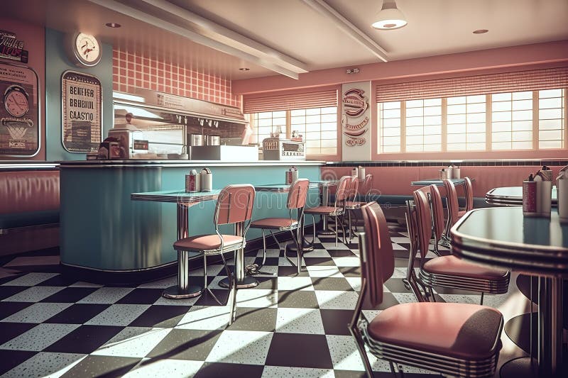 Vintage Diner: Create a Set of Images that Showcase a Retro, Nostalgic ...