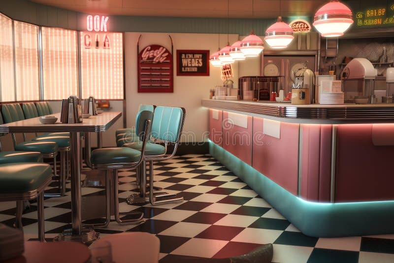 Vintage Diner: Create a Set of Images that Showcase a Retro, Nostalgic ...