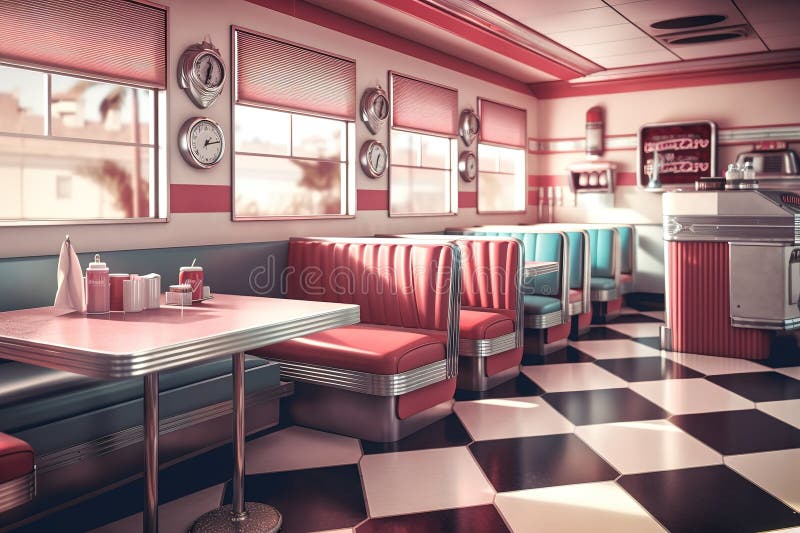 Vintage Diner: Create a Set of Images that Showcase a Retro, Nostalgic ...