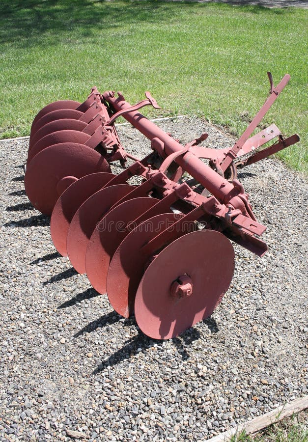 Vintage Disk Plow stock image. Image of detached, farm - 9955535
