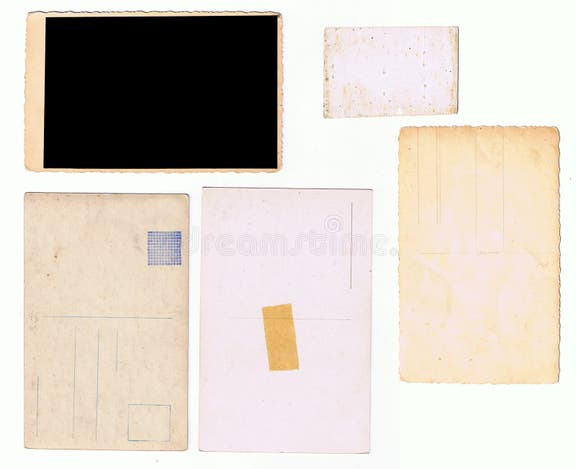 Vintage Distressed Postcards Stock Illustration - Illustration of page ...
