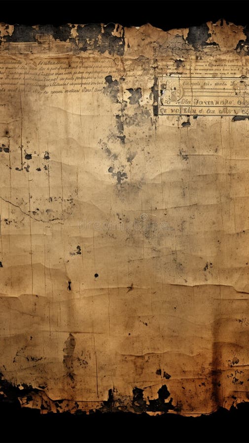 Vintage Document Texture Showcasing Aged, Shadowed Edges Stock ...