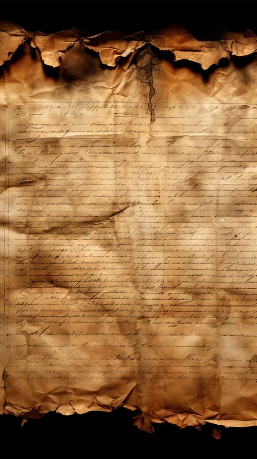Vintage Document Texture Showcasing Aged, Shadowed Edges Stock ...