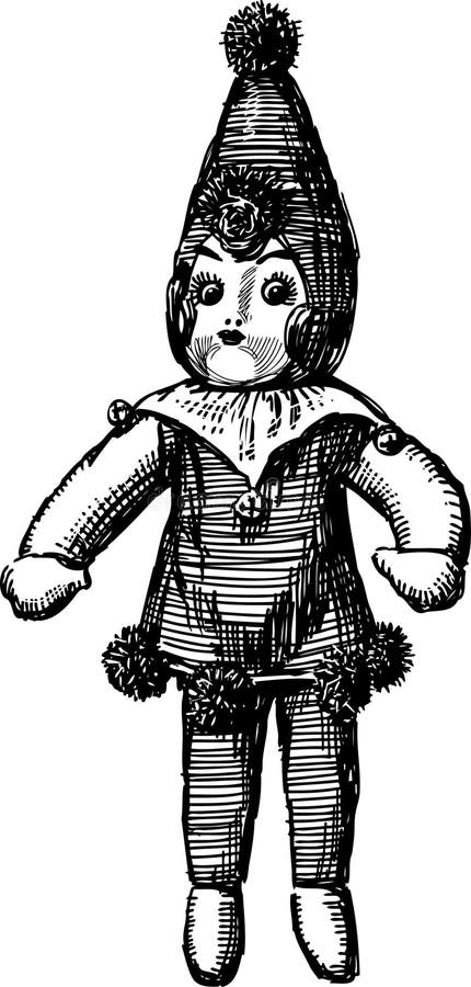 Vintage doll stock vector. Illustration of handmade, girls - 30682164