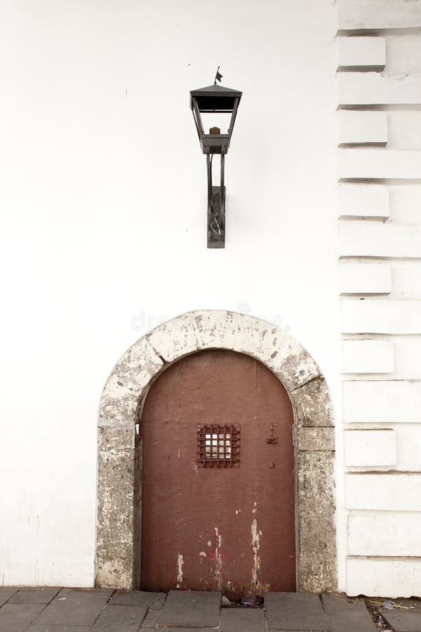 Vintage door and lamp stock image. Image of textured - 20254365
