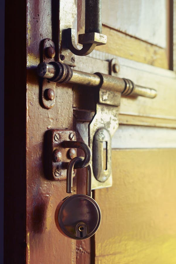 Vintage door lock stock photo. Image of locked, liberty - 85578782