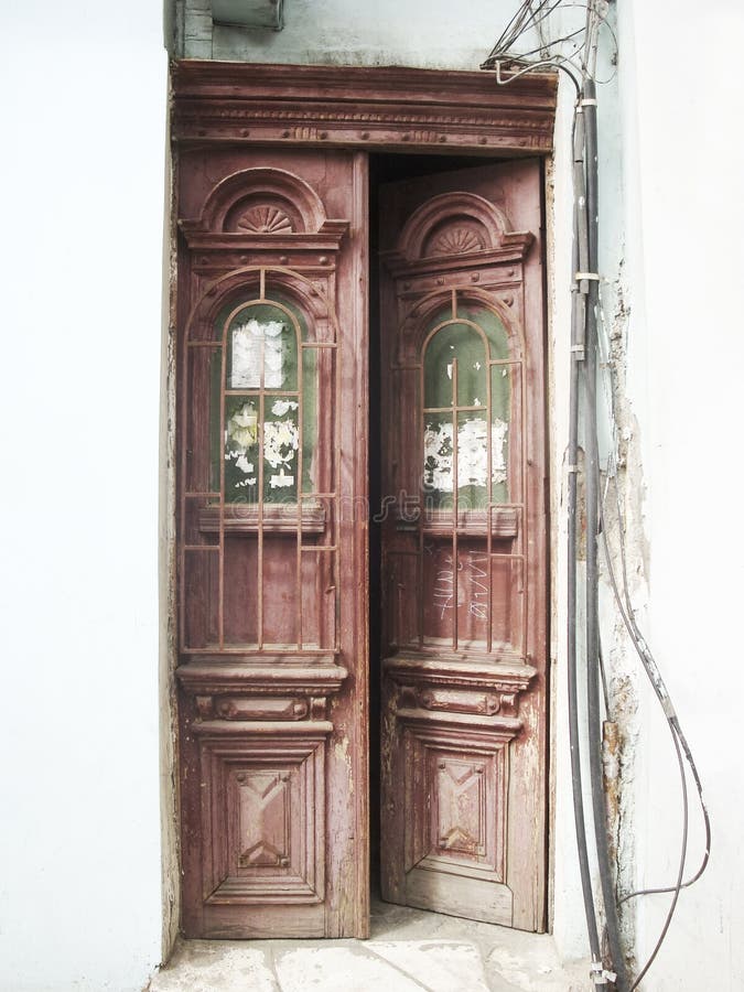 Vintage Door in Retro Style Stock Image - Image of lock, city: 77571125